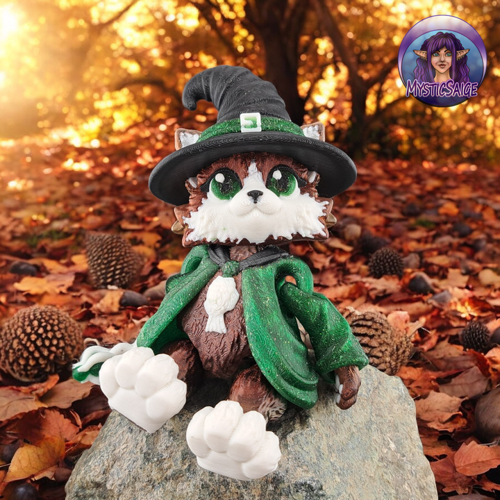 3D Printable Wizard Cat by MysticSaige